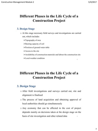 Construction project management - Life cycle of a construction project ...