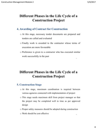 Construction project management - Life cycle of a construction project ...