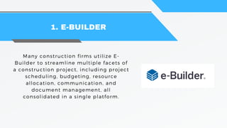 10 Best Construction Project Management Software For 2024 | PDF