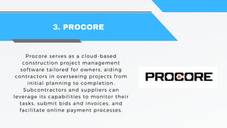 10 Best Construction Project Management Software For 2024 | PDF