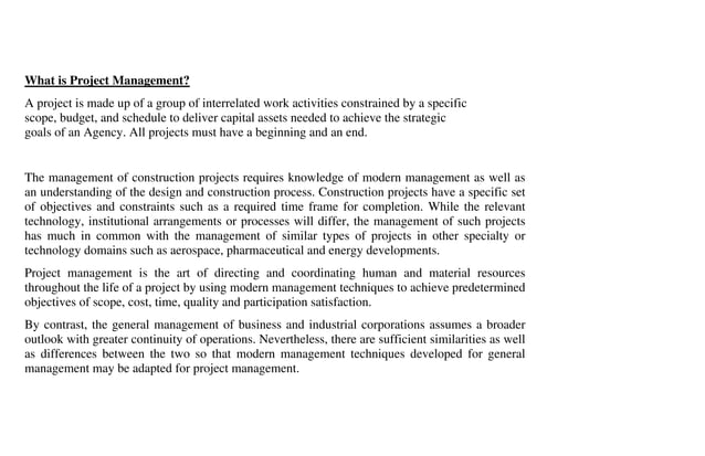 Construction Project Managment Techniques | PDF | Civil Engineering ...