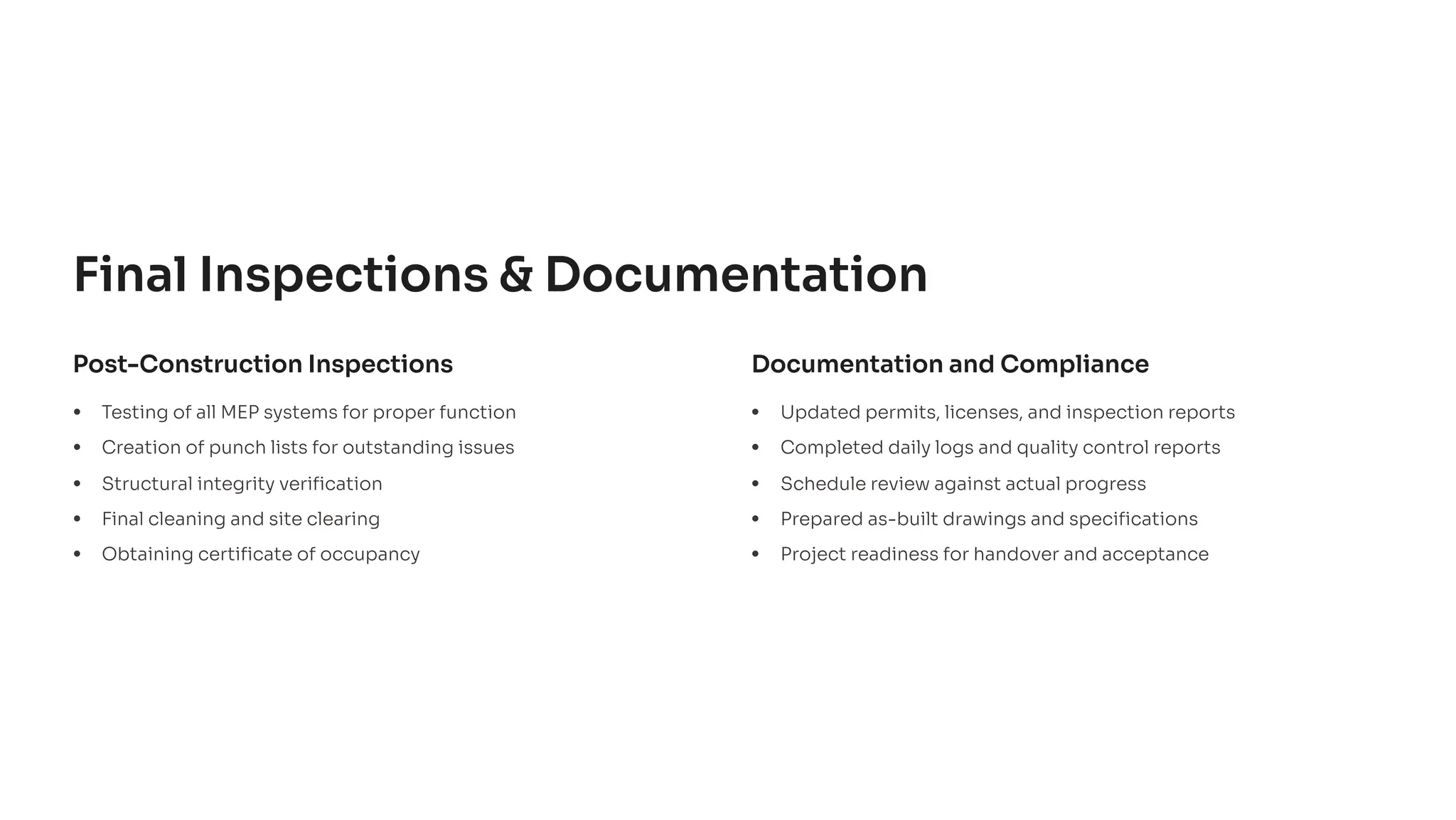 Construction Quality Control Checklist with eAuditor Audits & Inspections | PDF