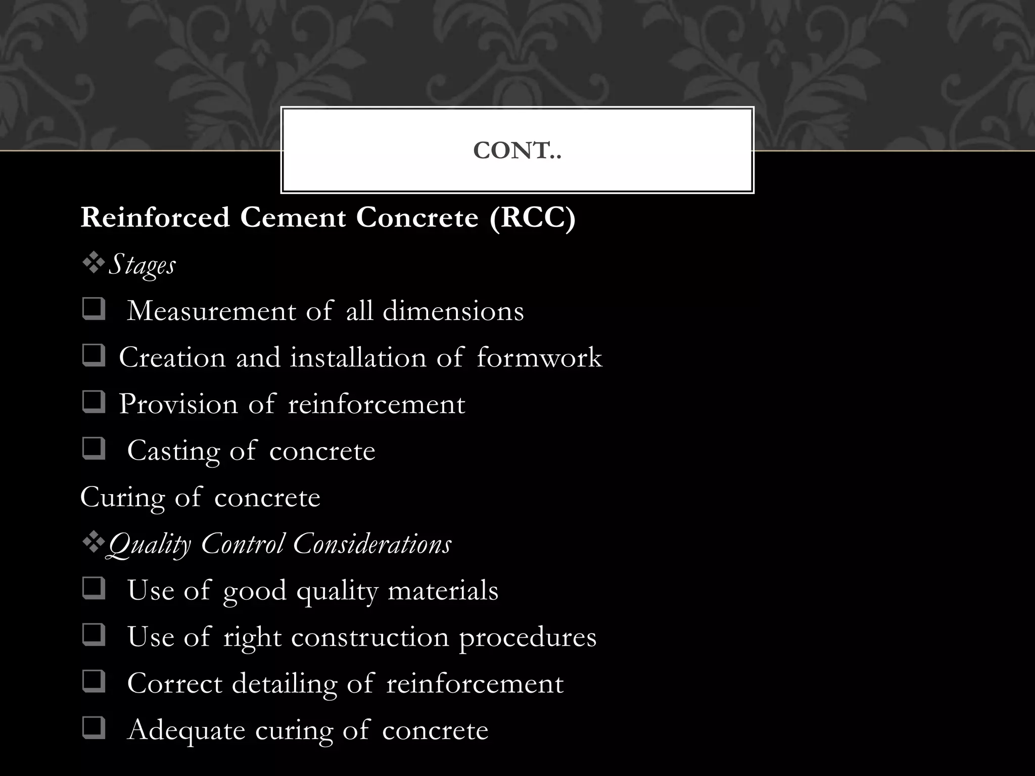 Construction quality control inspection program (qcip) | PPTX