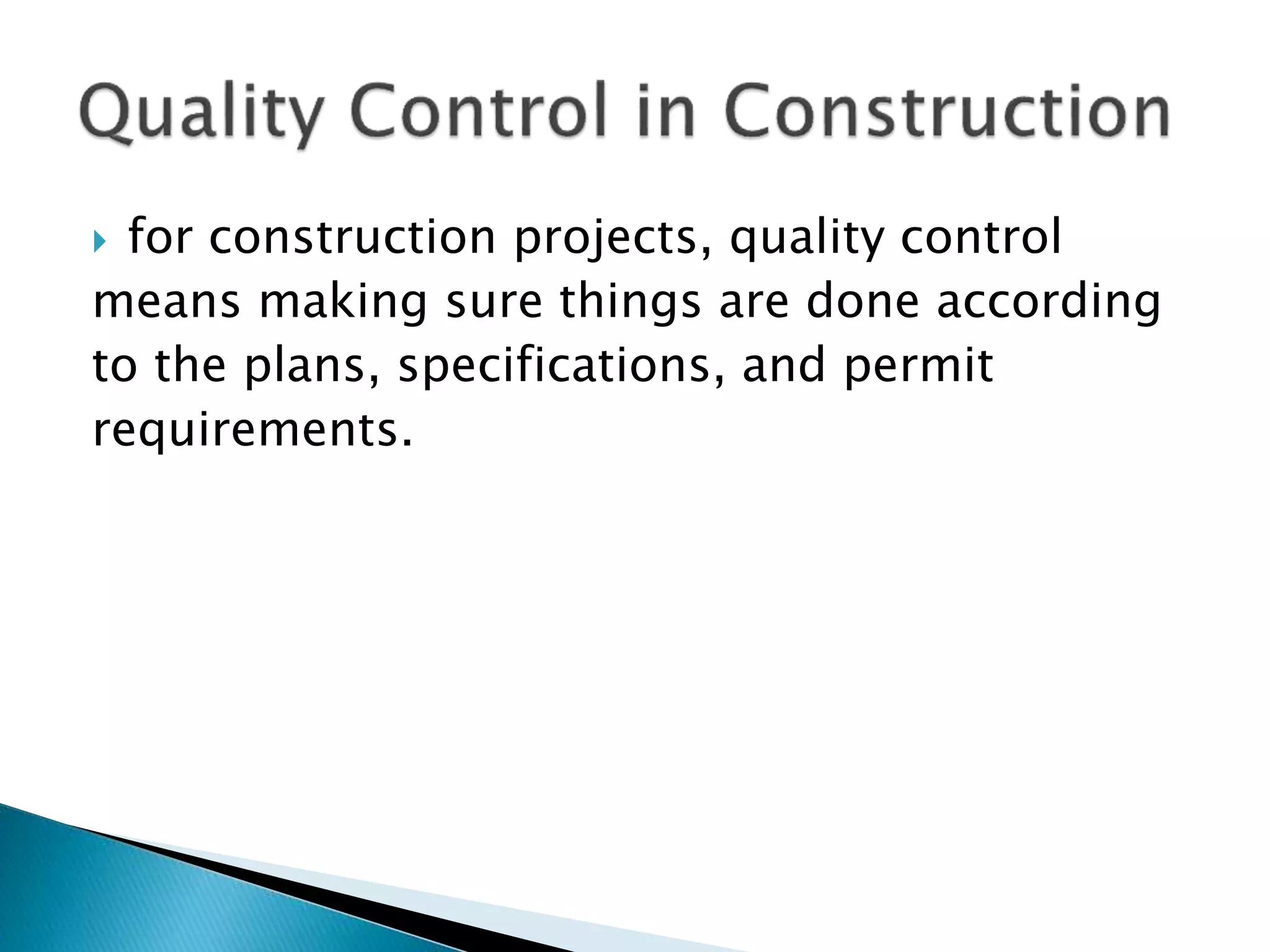 Construction quality management plan (Construction Productivity ...
