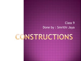 Construction Class9 _ CBSE | PDF
