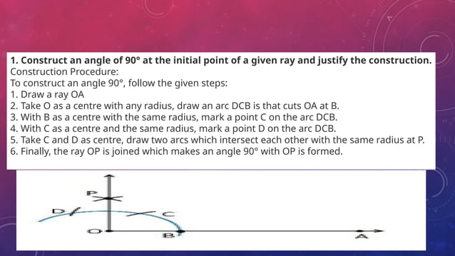 Constructions.pptx CLASS IX G MATHEMATICS | PPTX | Drawing and ...
