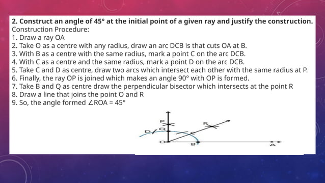 Constructions.pptx CLASS IX G MATHEMATICS | PPTX | Drawing and ...