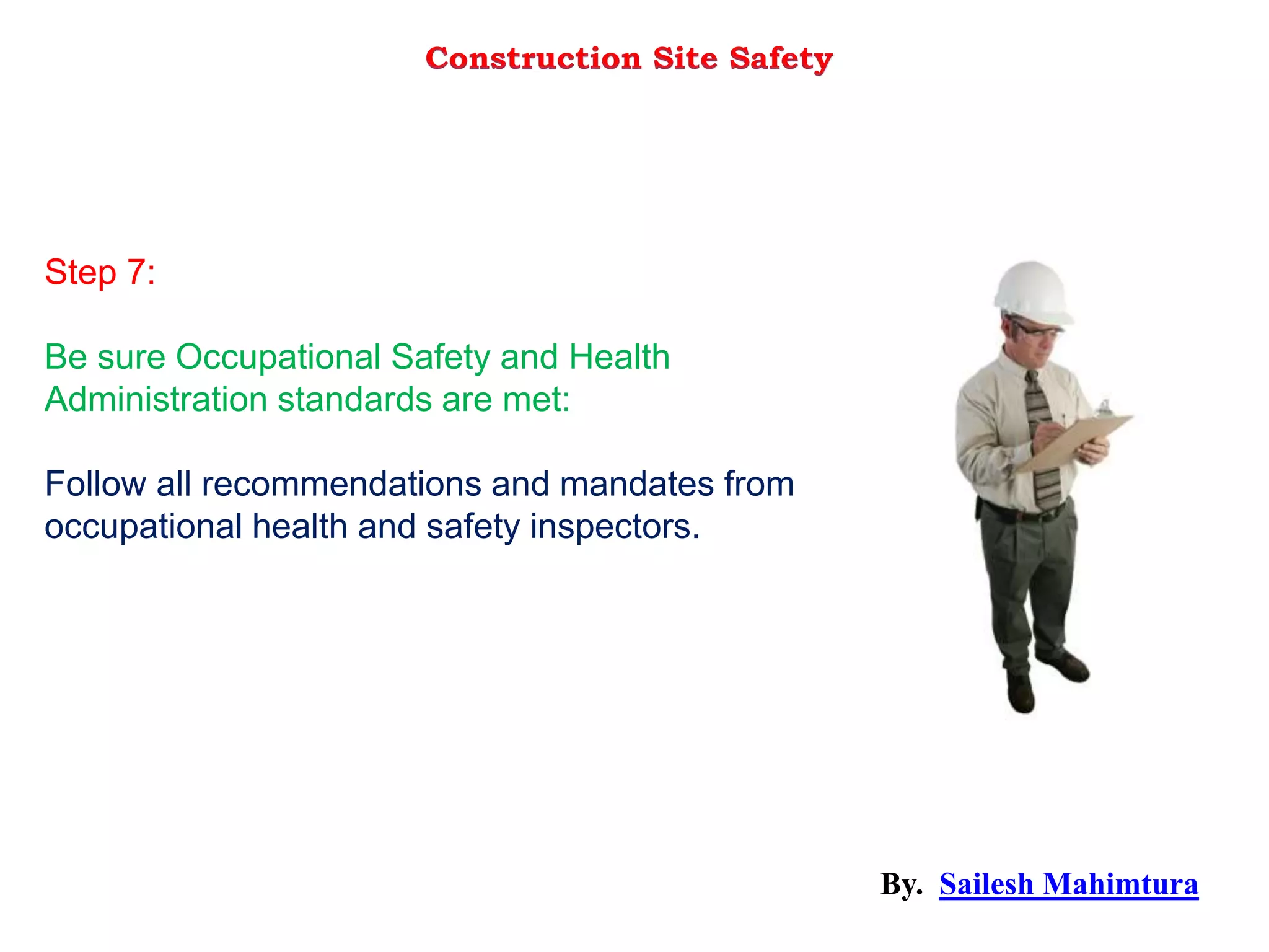 Construction Site Safety | PPTX