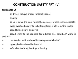 Construction safety VI | PPT