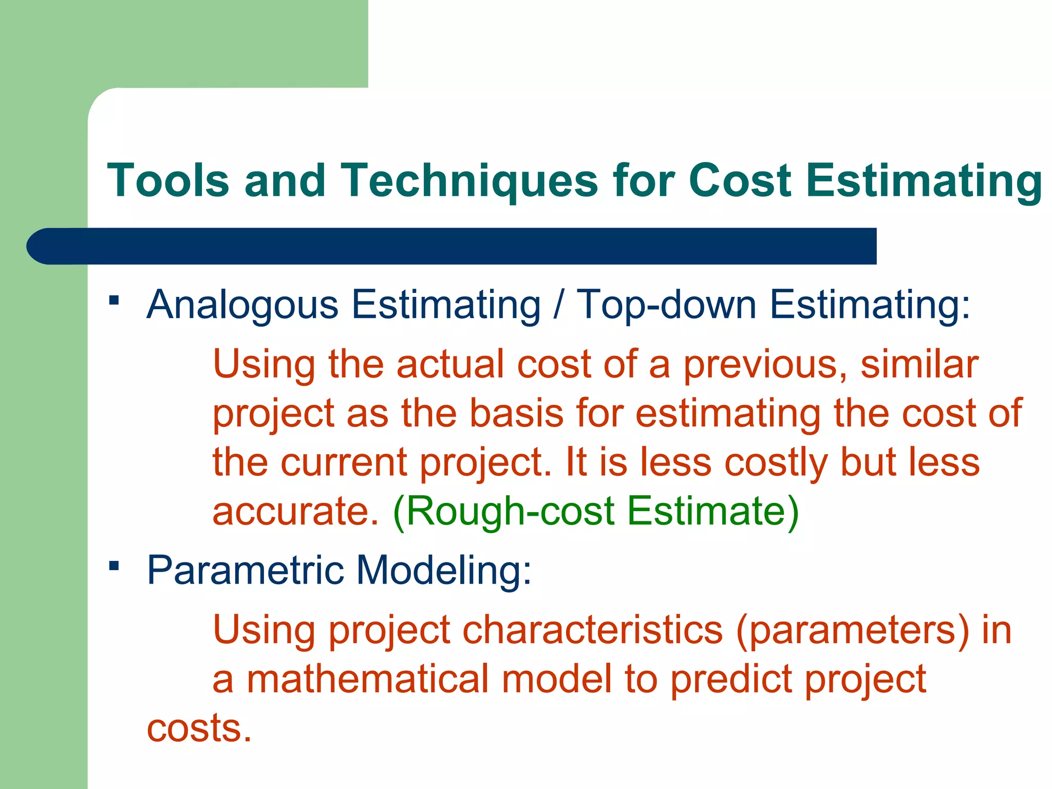 Construction scheduling & Cost control | PPT
