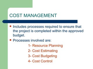 Construction scheduling & Cost control | PPT
