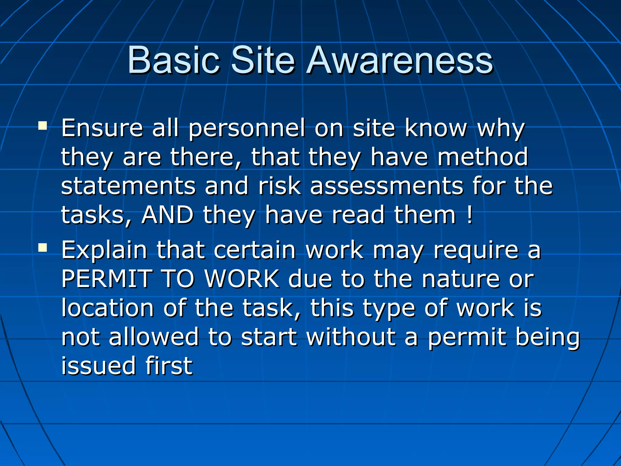 Construction site induction | PPT