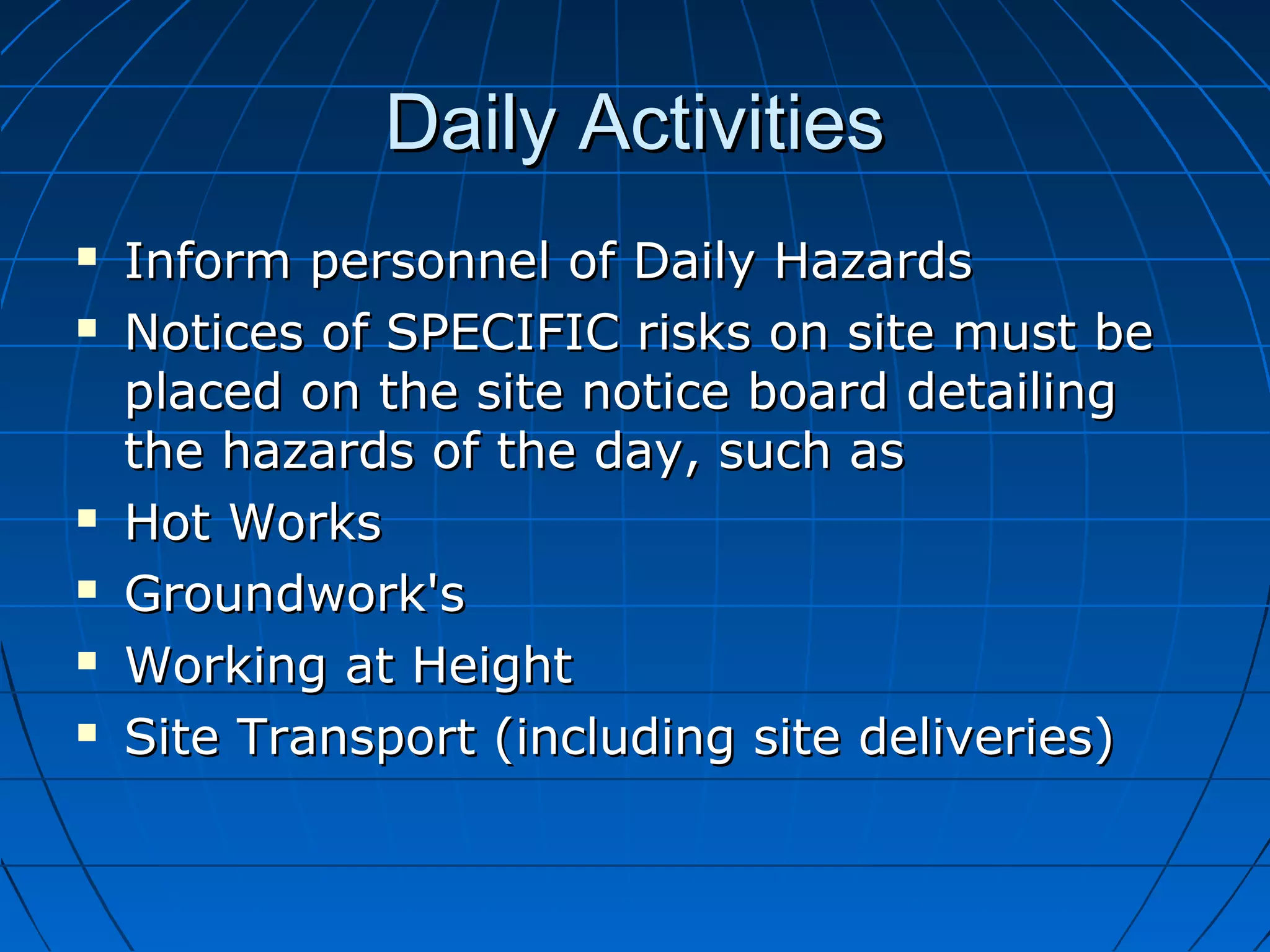 Construction site induction | PPT