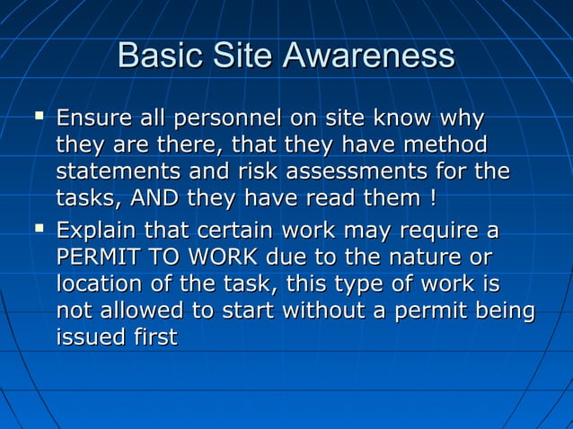 Construction site induction | PPT