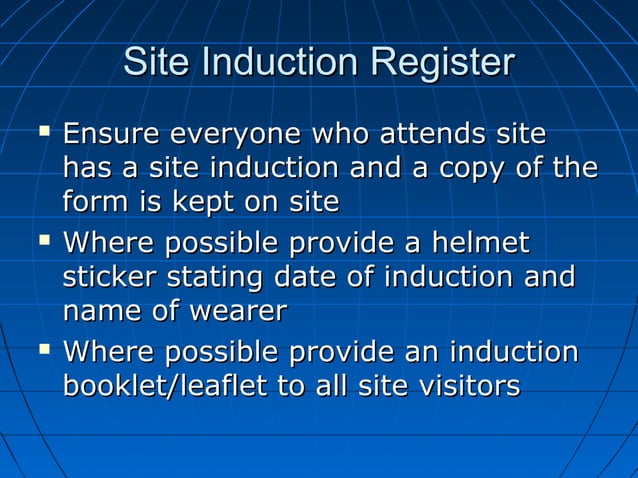 Construction site induction | PPT