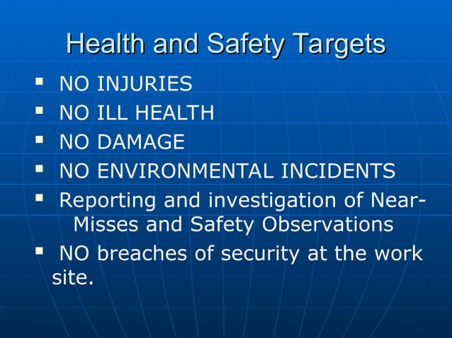 Construction Site Health and safety Induction.ppt | Injuries | Diseases ...