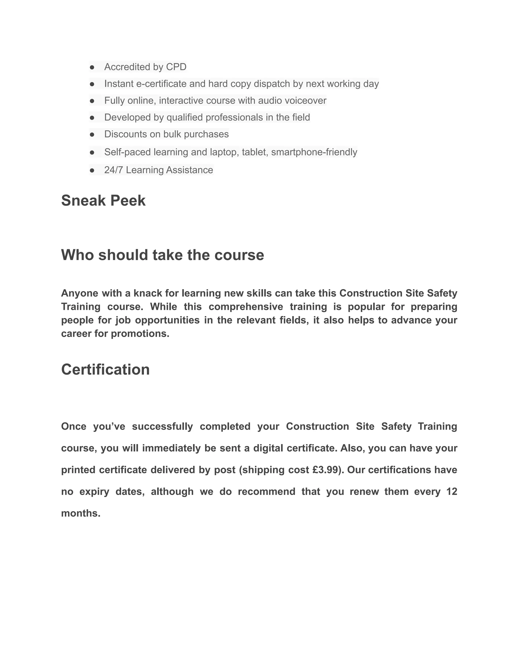 Construction site safety training | PDF
