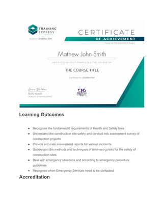 Construction site safety training | PDF