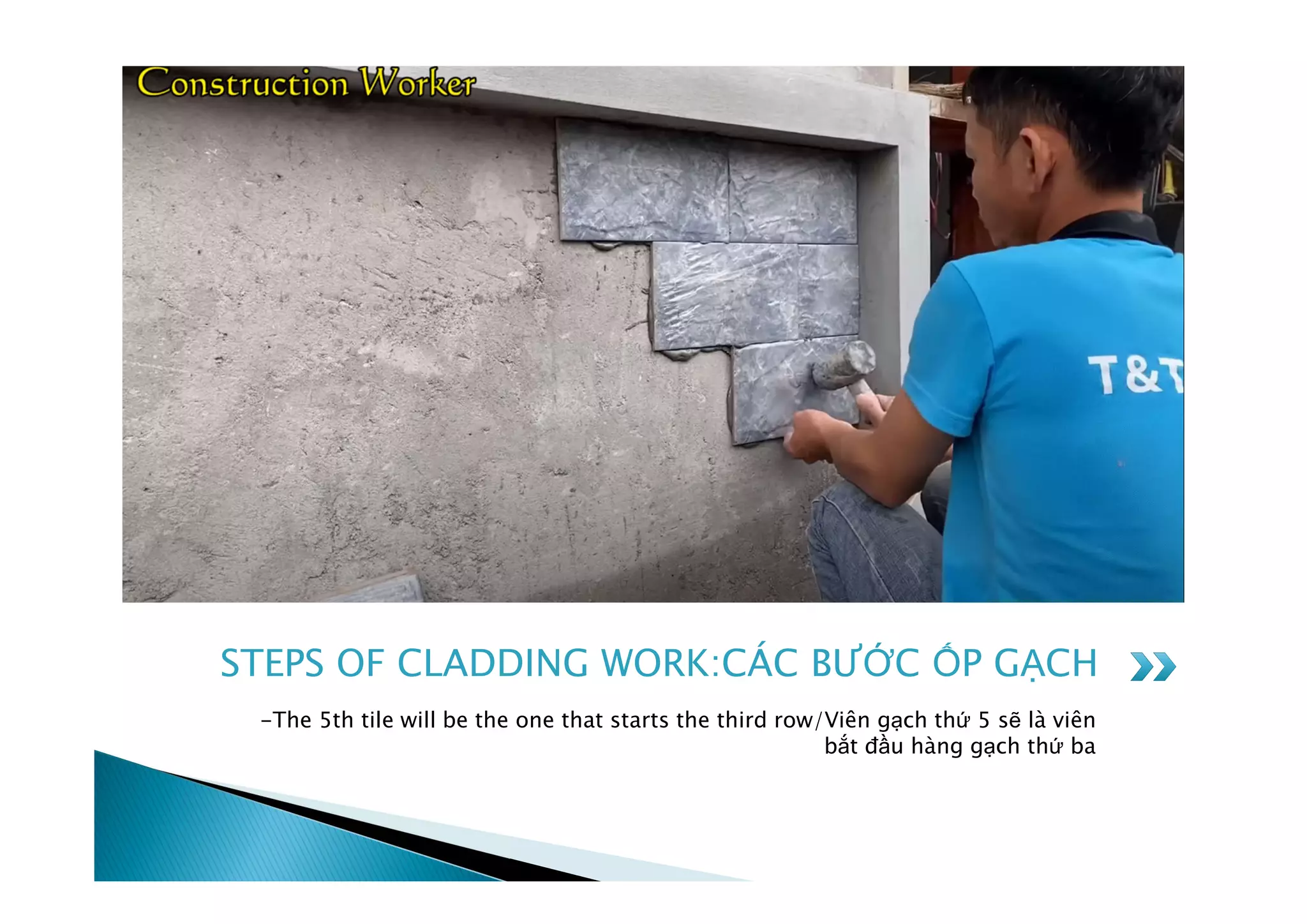 Construction skill tiling wall | PPT