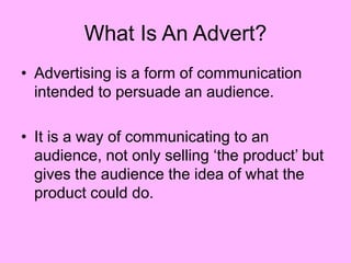 Constructions of an advert | PPTX