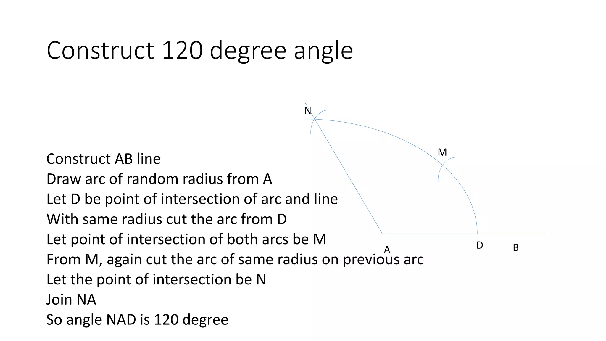 Constructions of basic angles | PPTX