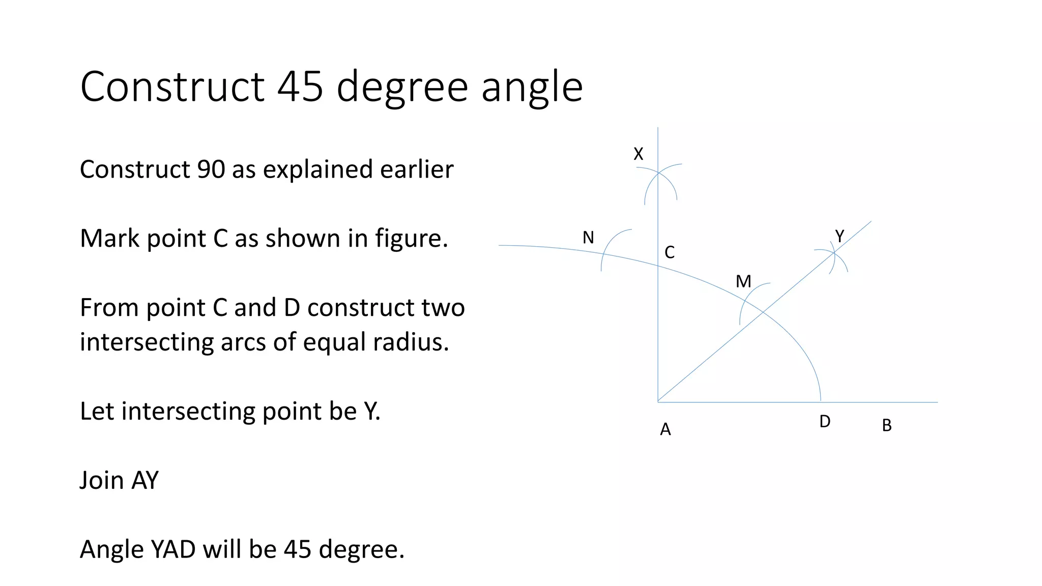 Constructions of basic angles | PPTX