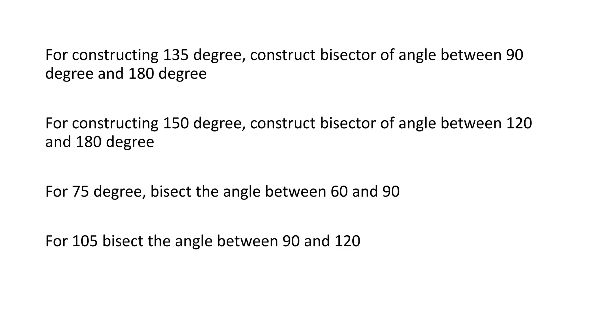 Constructions of basic angles | PPTX