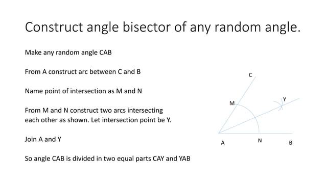 Constructions of basic angles | PPTX