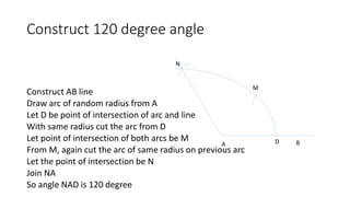 Constructing A 120 Degree Angle