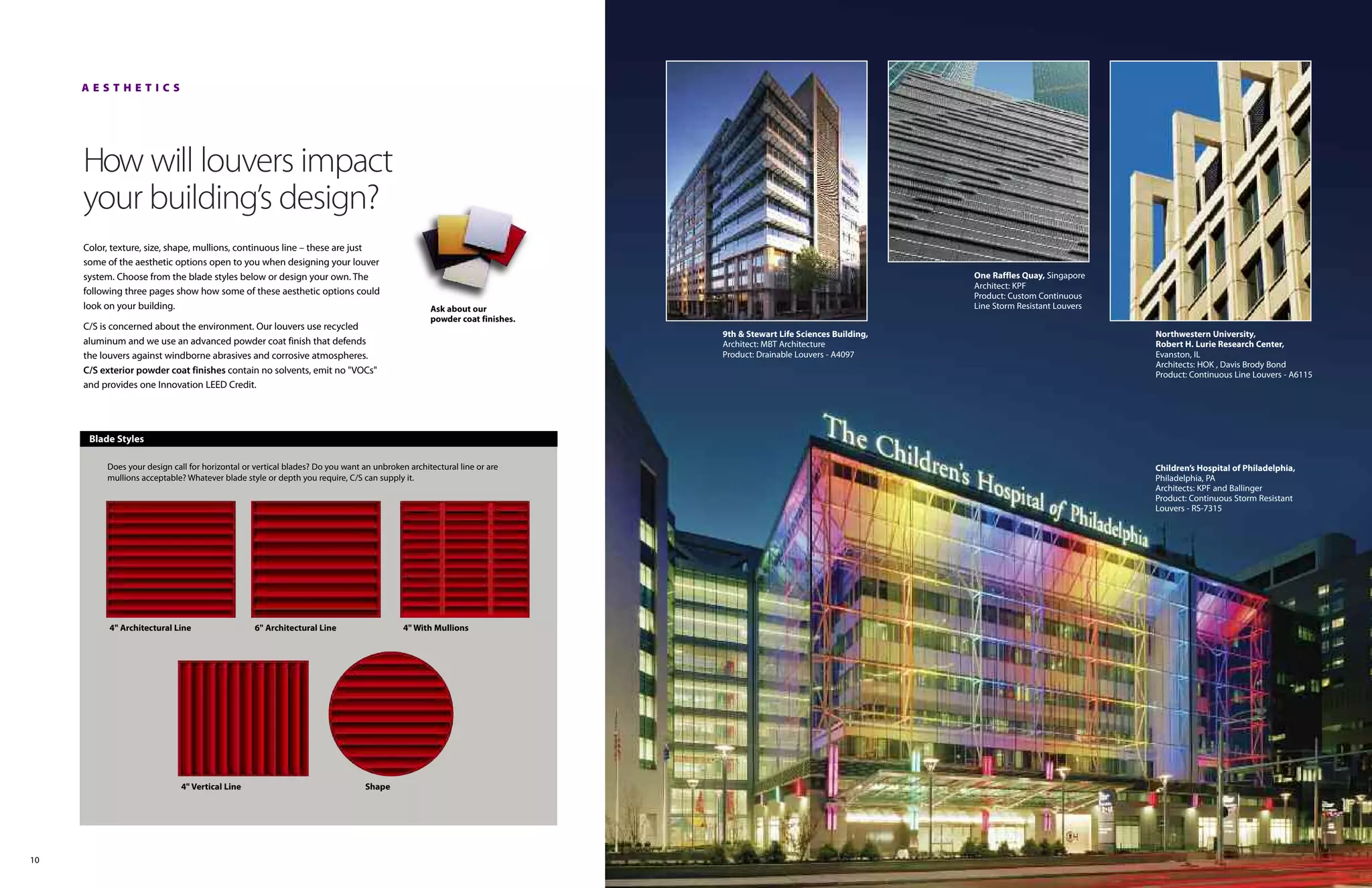 Construction Specialties 2010 Louver Catalog | PDF