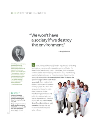 Construction Specialties Environmental Position | PDF | Environment ...