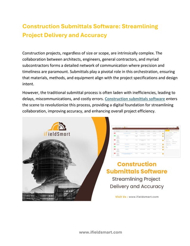 Construction Submittals Software Streamlining Project Delivery and ...