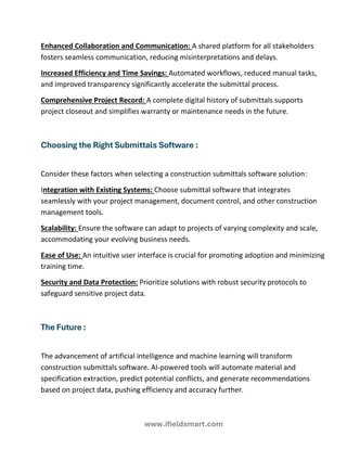 Construction Submittals Software Streamlining Project Delivery and ...