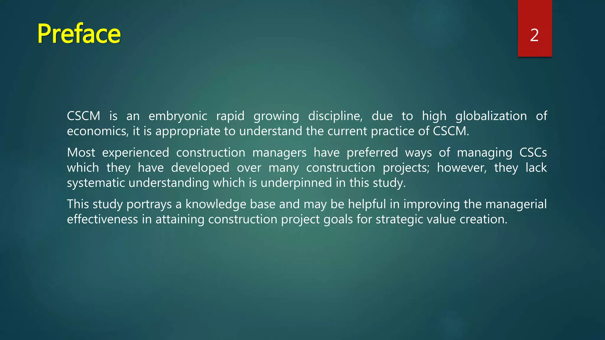 Construction Supply Chain Management | PPTX