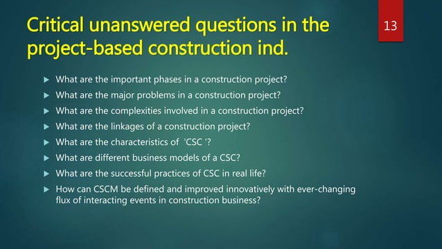 Construction Supply Chain Management | PPTX | Construction Industry | Industries