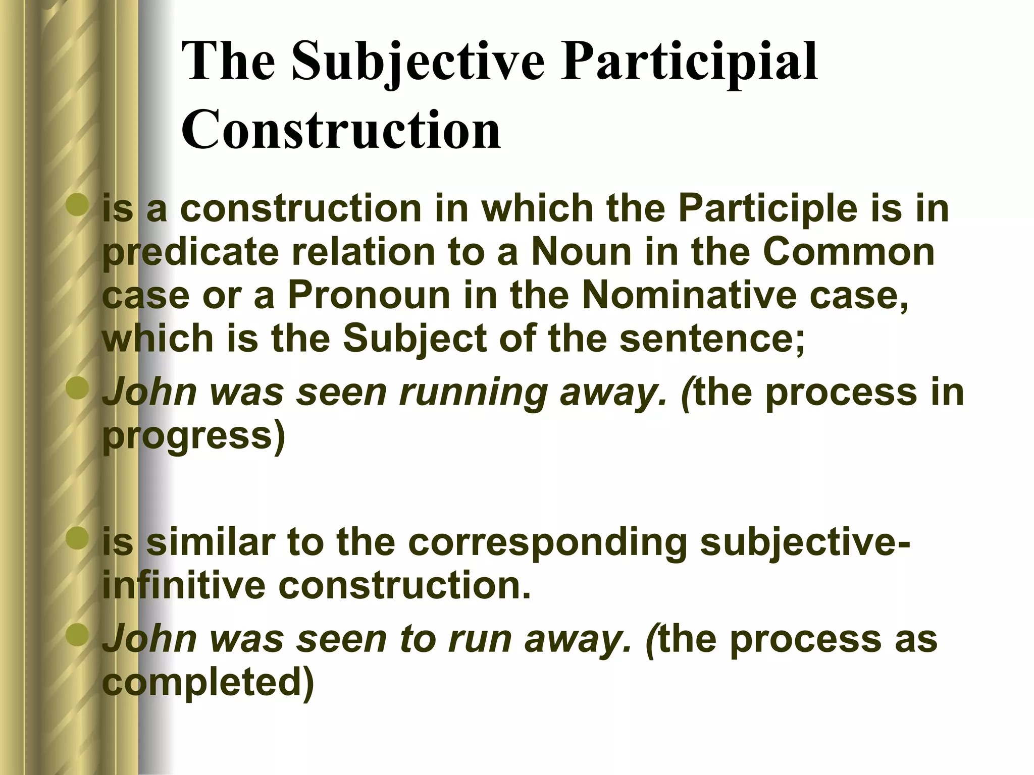 Constructions with verbals | PPT
