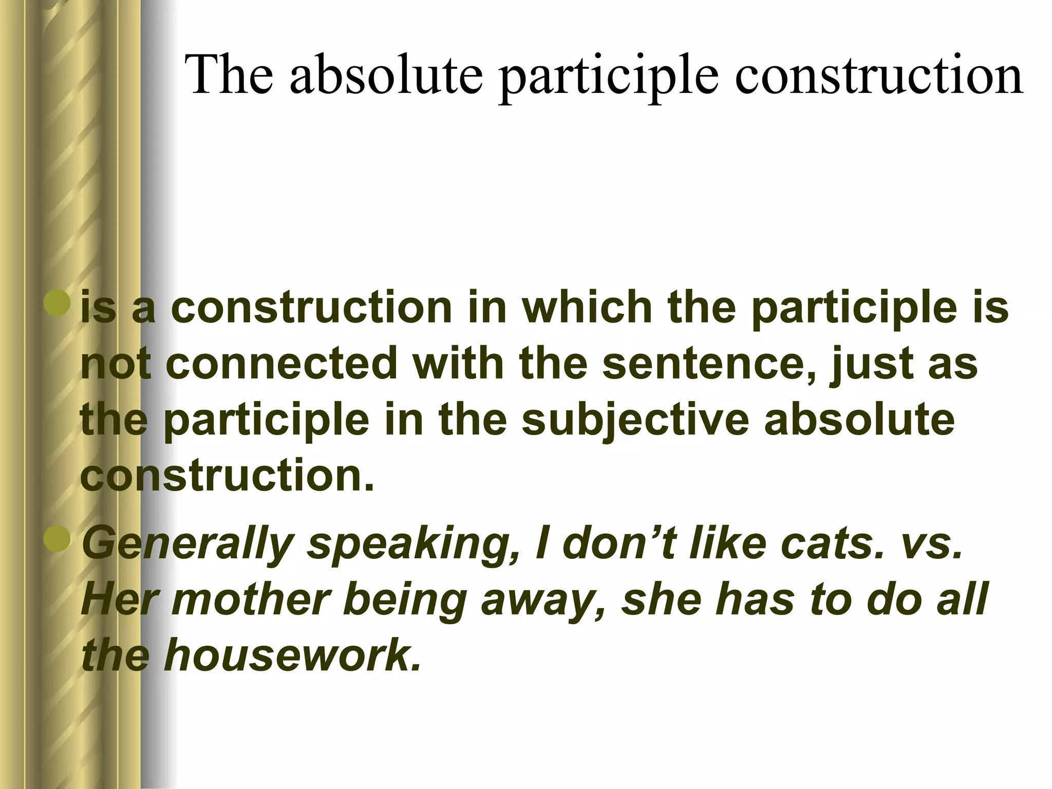 Constructions with verbals | PPT