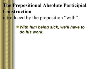 Constructions with verbals | PPT