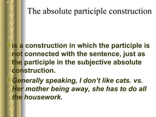 Constructions with verbals | PPT