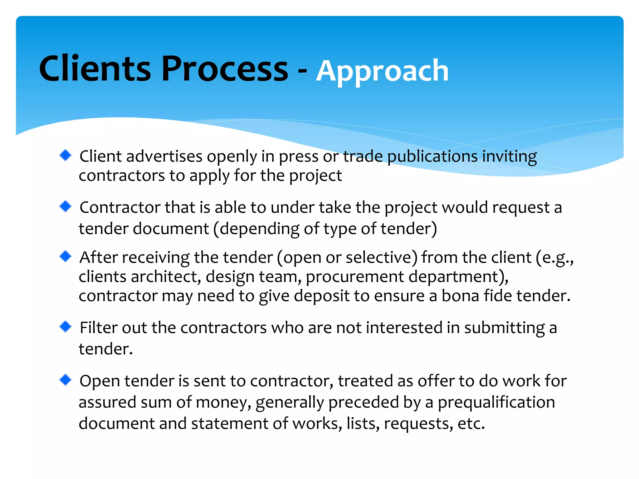 Construction tender process | PPTX