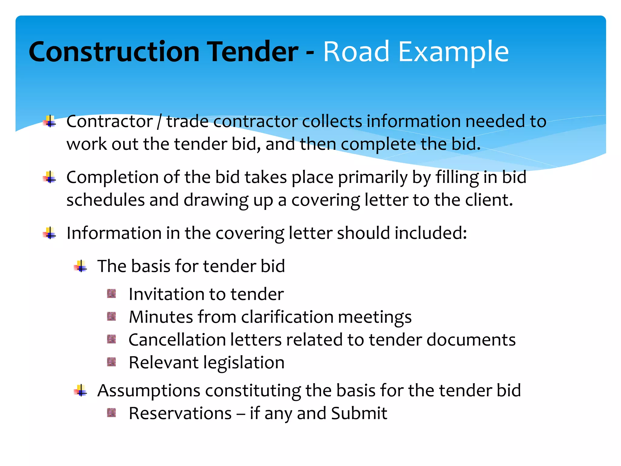 Construction tender process | PPTX