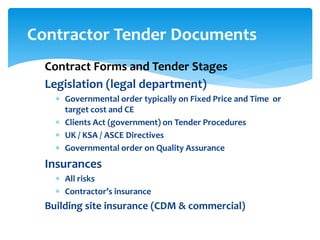 Construction tender process | PPTX