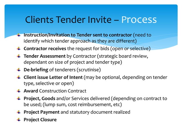 Construction tender process | PPTX