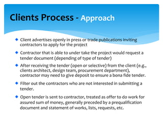 Construction tender process | PPTX