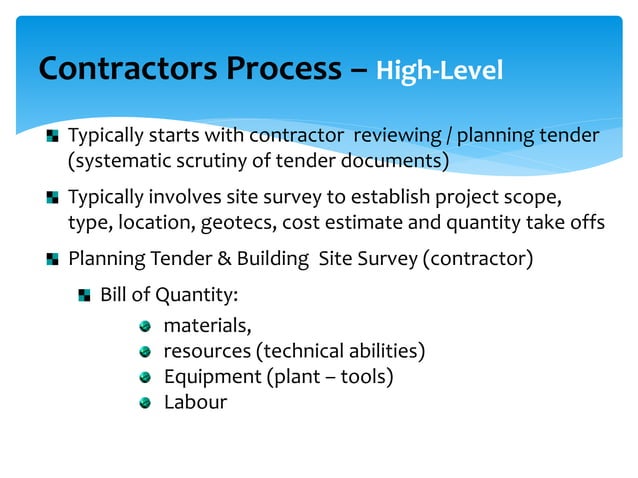 Construction tender process | PPTX