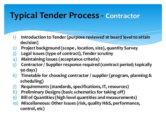 Construction Tender Process