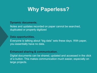 Construction Tech Trends: Going Paperless in Construction | PPT