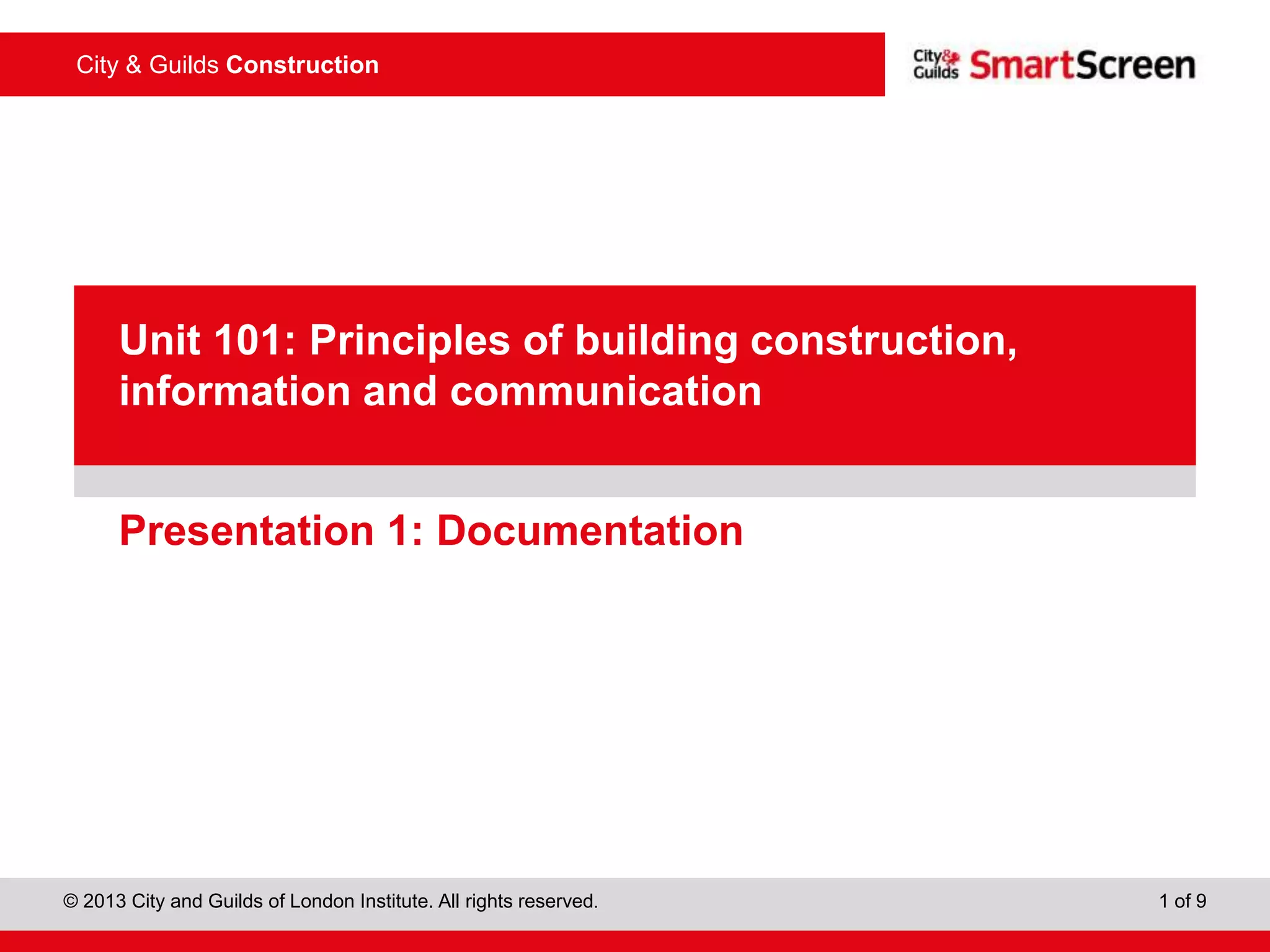 Unit 101: Principles of building construction, information and ...