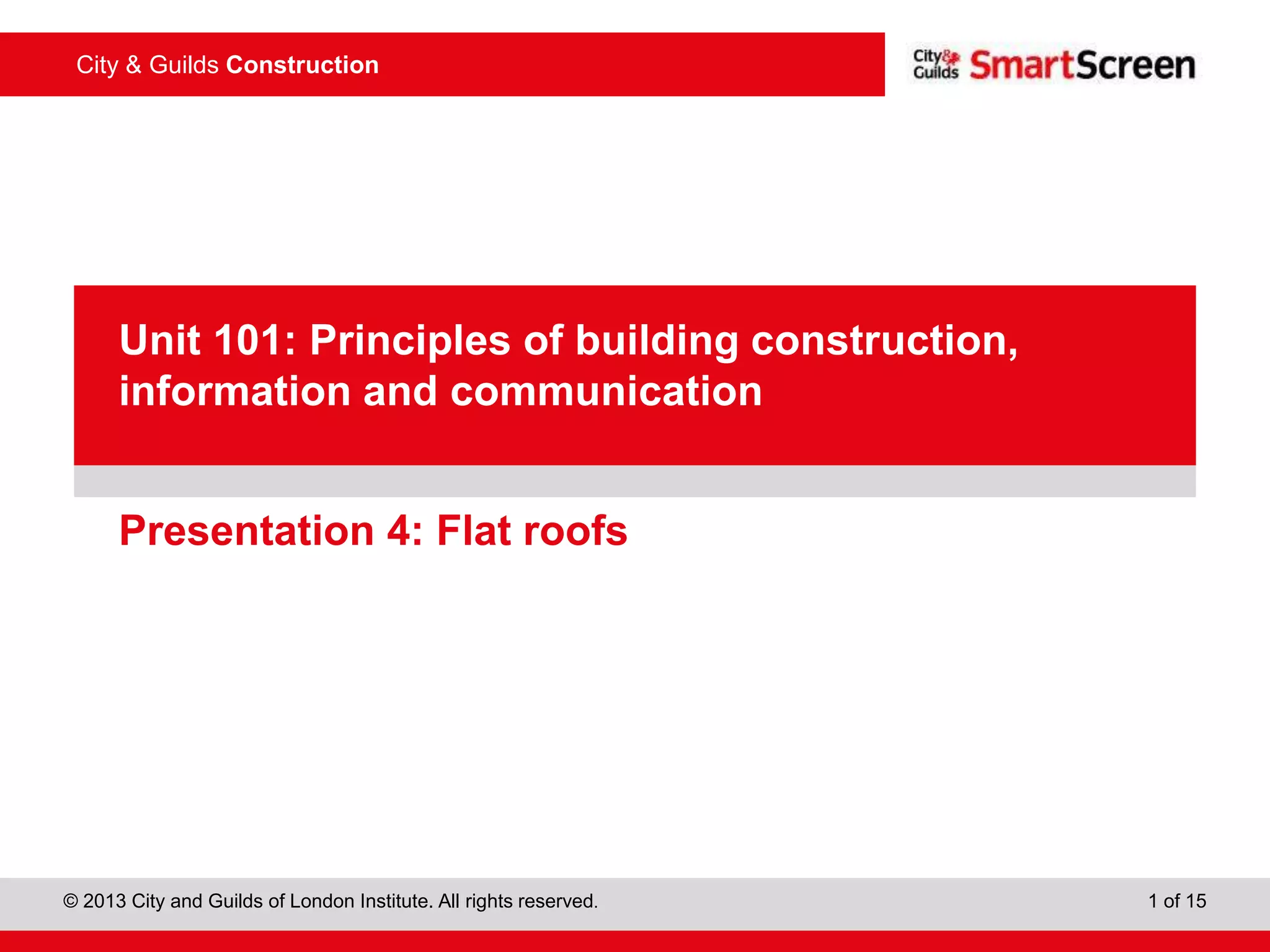 Unit 101, ppt 4, Principles of building, construction, information and ...