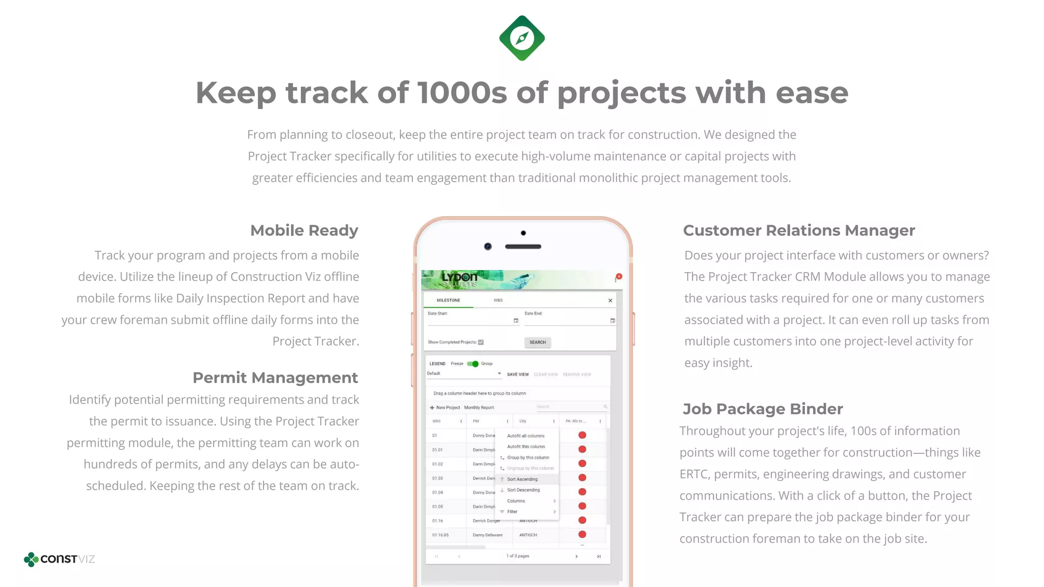 Construction Viz Project Tracker | PPT